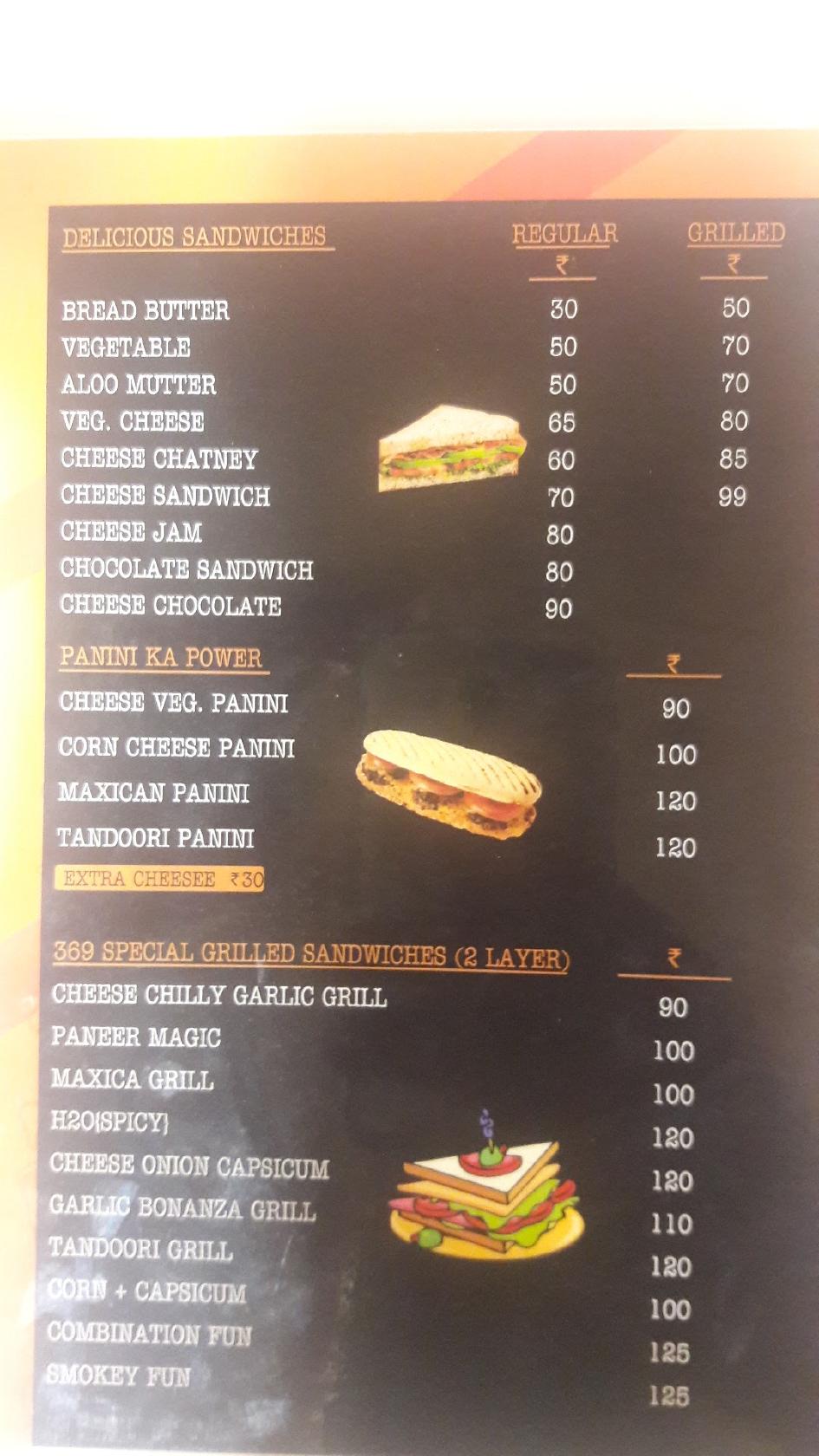 Menu at Cafe 369 - Fast Food Restaurant, Ahmedabad