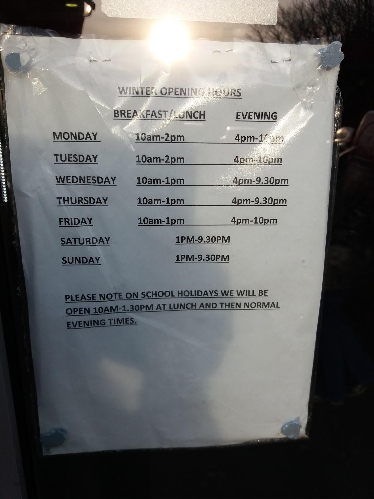 Menu at Dinos pizzeria, Ayr