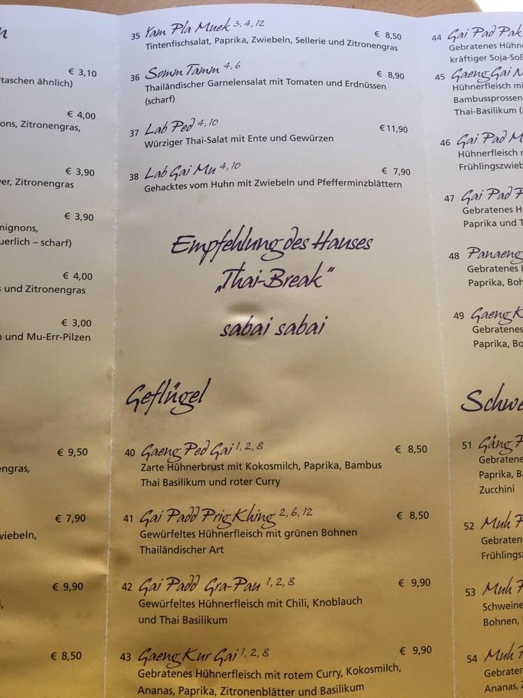 Menu at Chokdee Thai-Break Restaurant, Herxheim bei Landau/Pfalz
