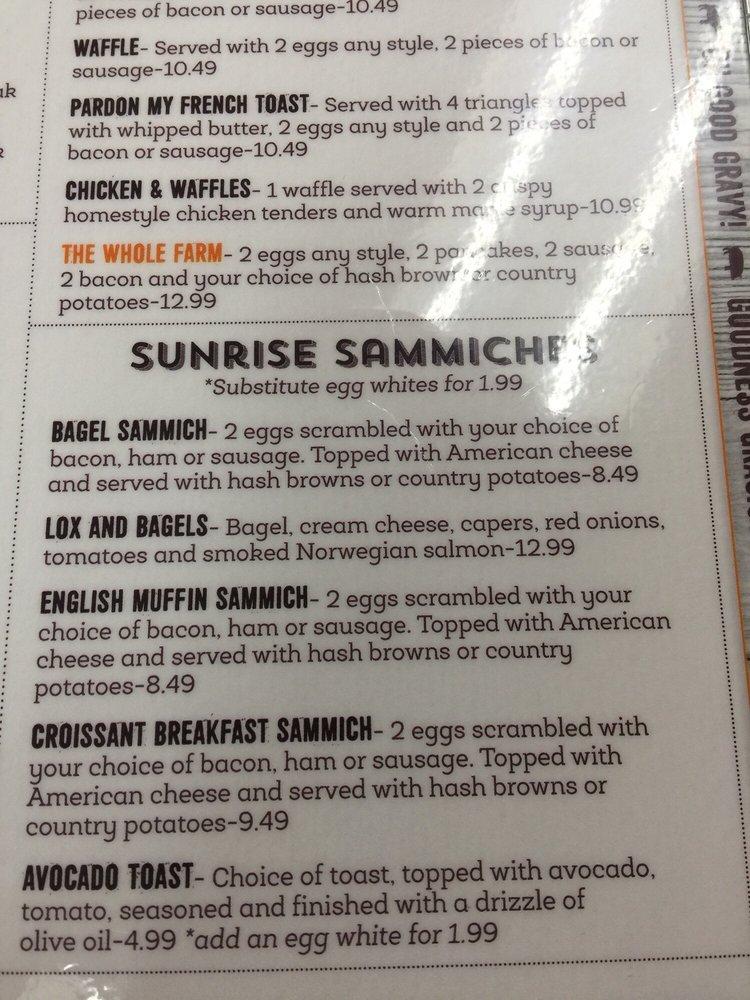 Menu at Breakfast Shack restaurant, Redlands