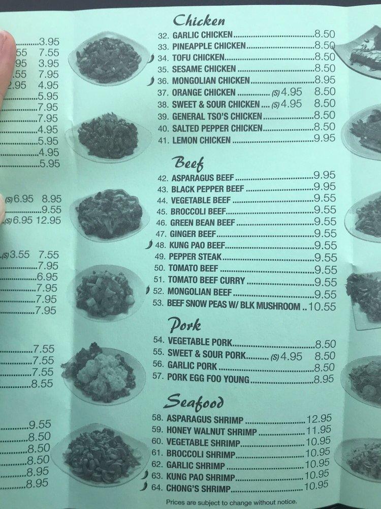 Menu at Chong's Chinese Bar'b'que & Salads, Fresno