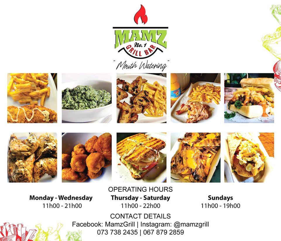 Carta del restaurante Mamz No 1 Grills Premium, Pretoria, Mlahleki St