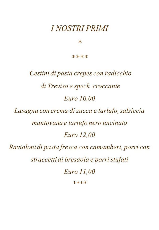 Menu da Antica Trattoria Mirazzano ristorante, San Bovio, Via Francesco ...