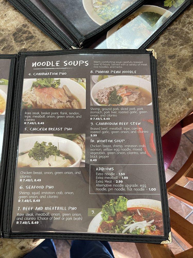 Menu at Wok & Pho restaurant, Long Beach, CA-1