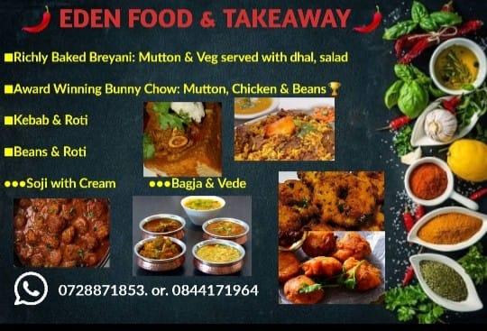 Menu at eden-foods restaurant, Edenvale