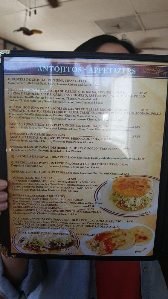 Carta del restaurante Fonda La Meche, Stanton