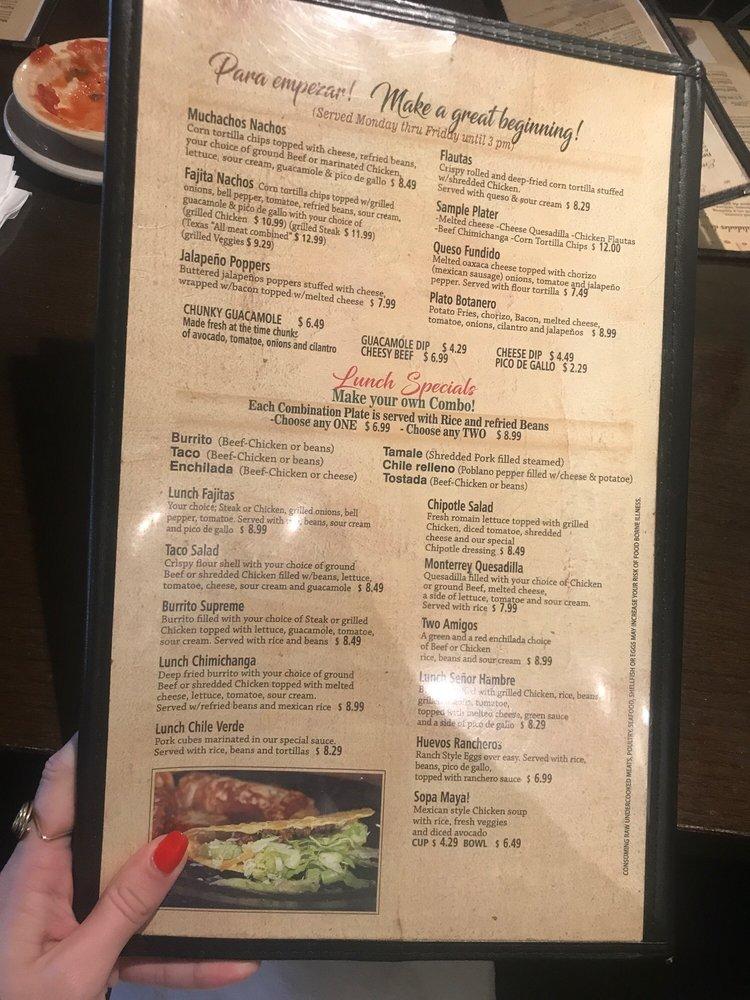 Menu at Habanero's Mexican Grill and Bar, Bradenton