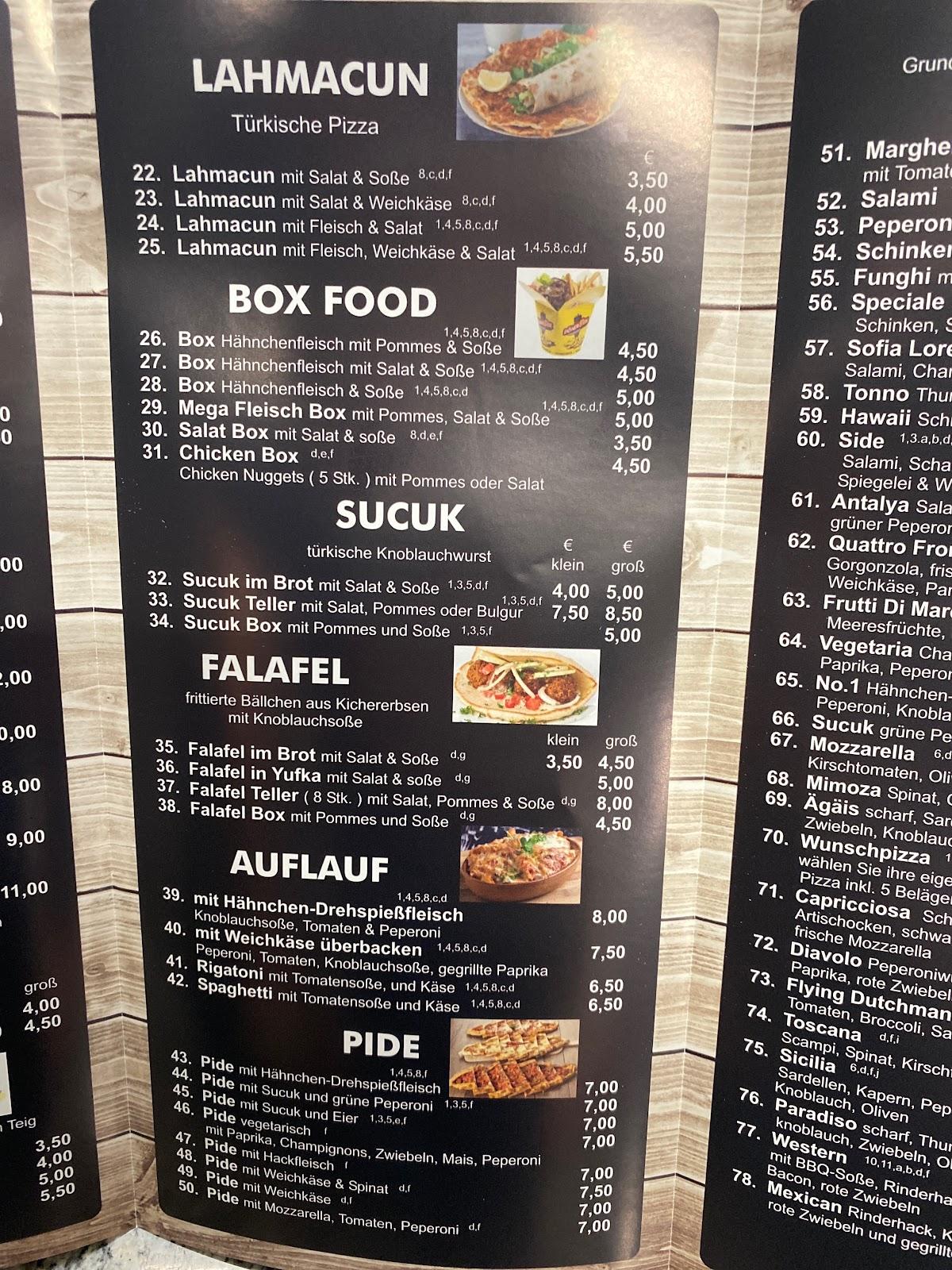 Speisekarte von Number one restaurant, Püttlingen