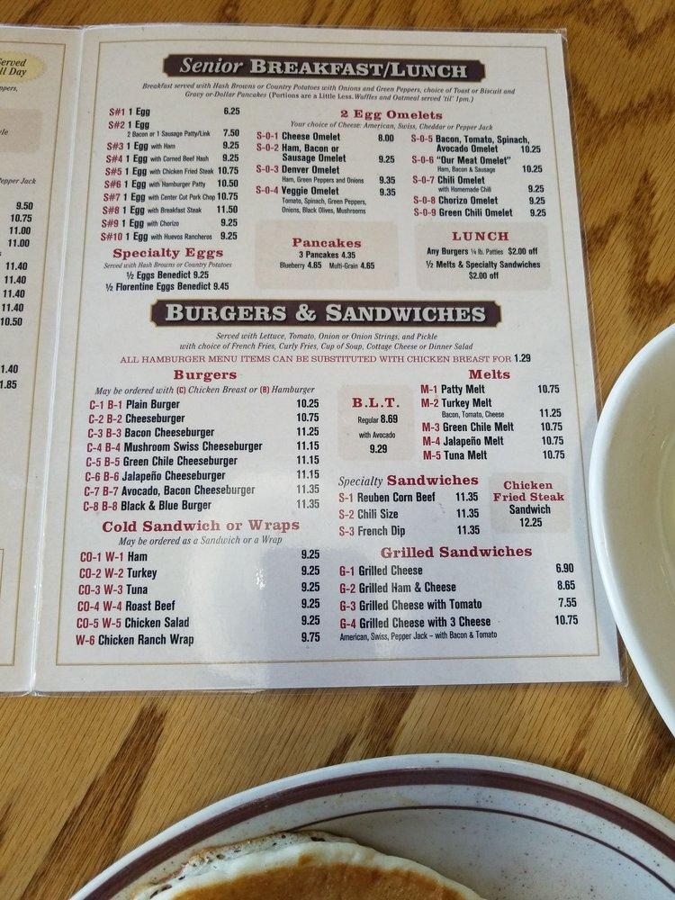 Menu at Show Low Cafe, Show Low, 480 W Deuce of Clubs