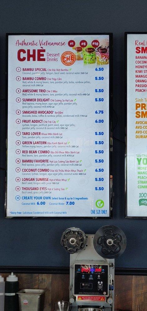 Carta del pub y bar BAMBU, Fresno
