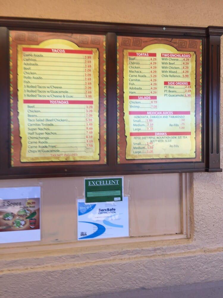 Menu at Frey's Mexican Food restaurant, Kingman, E Northern Ave