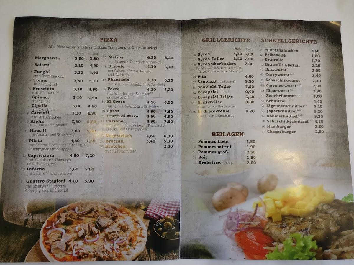 Speisekarte von Imbiss El Greco fast Food, Langenfeld (Rheinland)