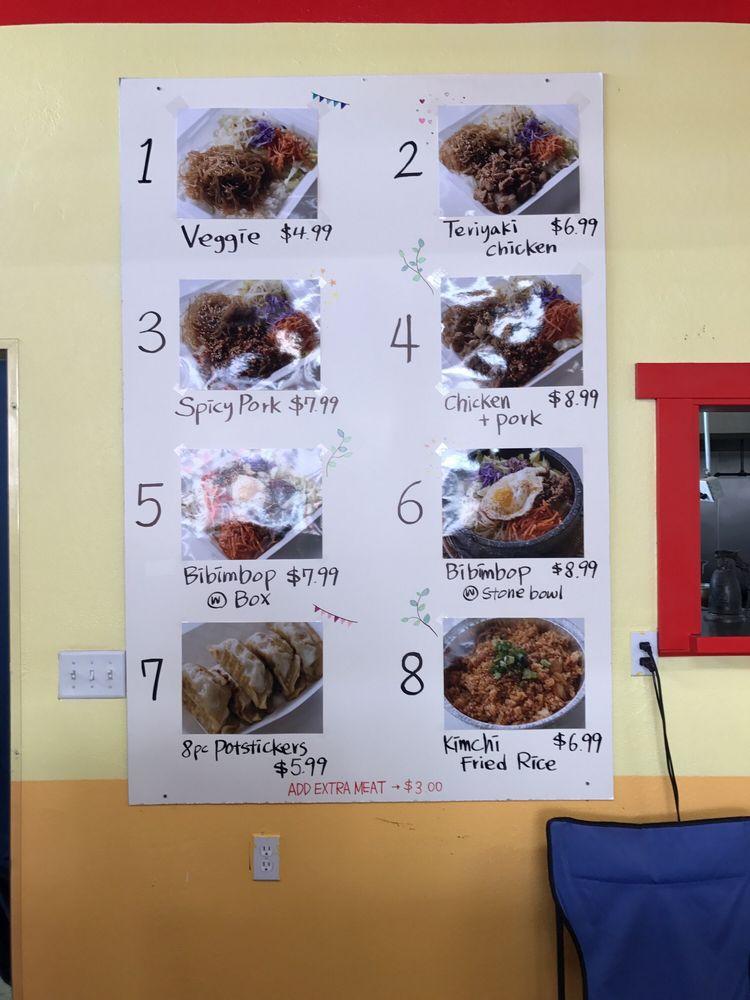 Menu at Koko Lunchbox restaurant, Provo