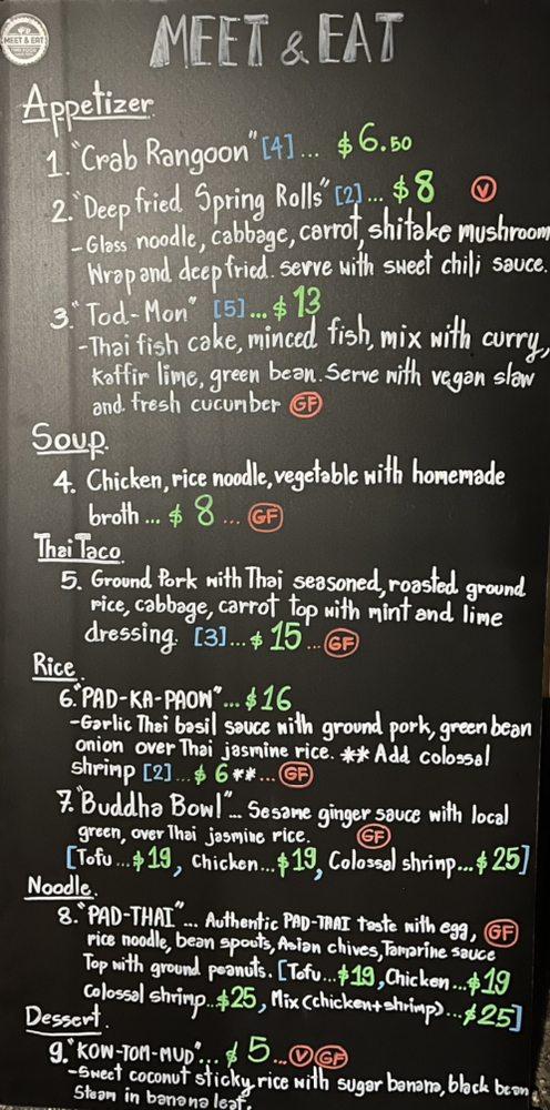 Menu at Meet & Eat, Ossipee