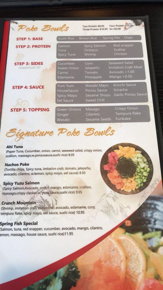 Menu at Oyshi - Sushi & Hibachi restaurant, Grand Prairie