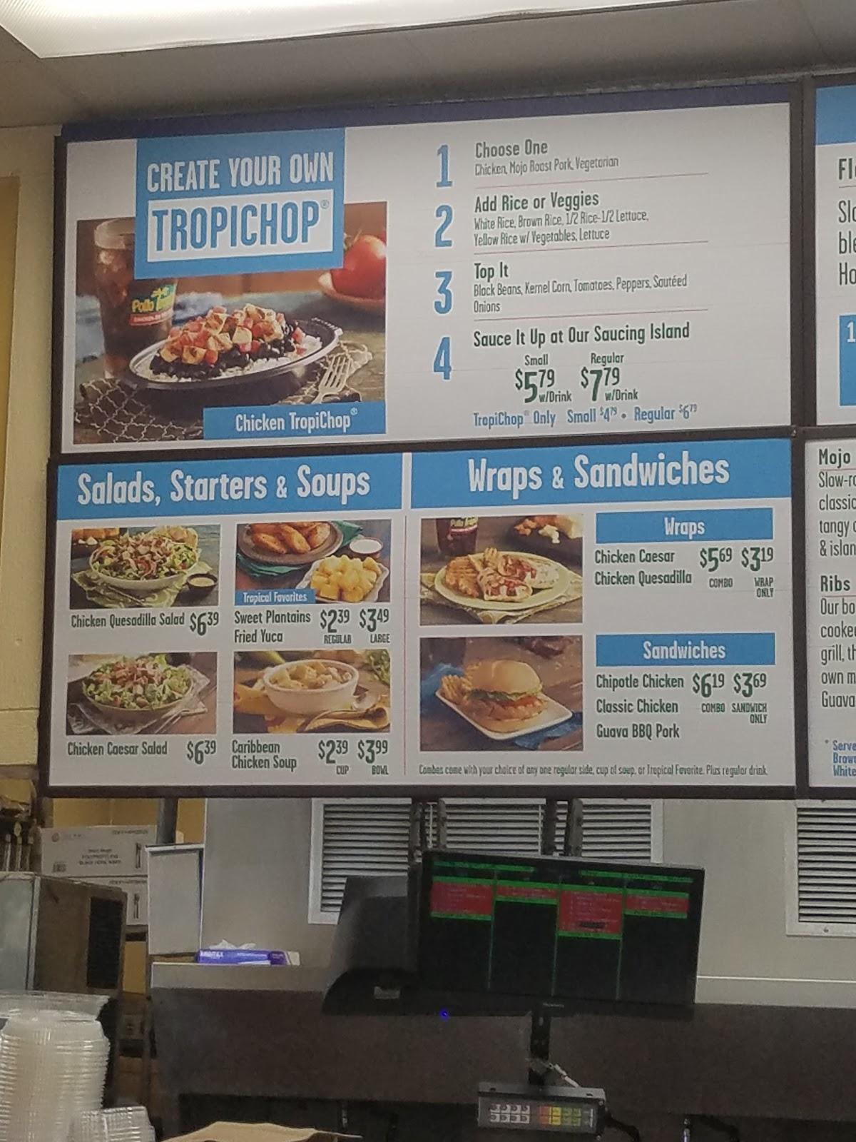 Carta de comida rápida Pollo Tropical, Miami, NW 41st St