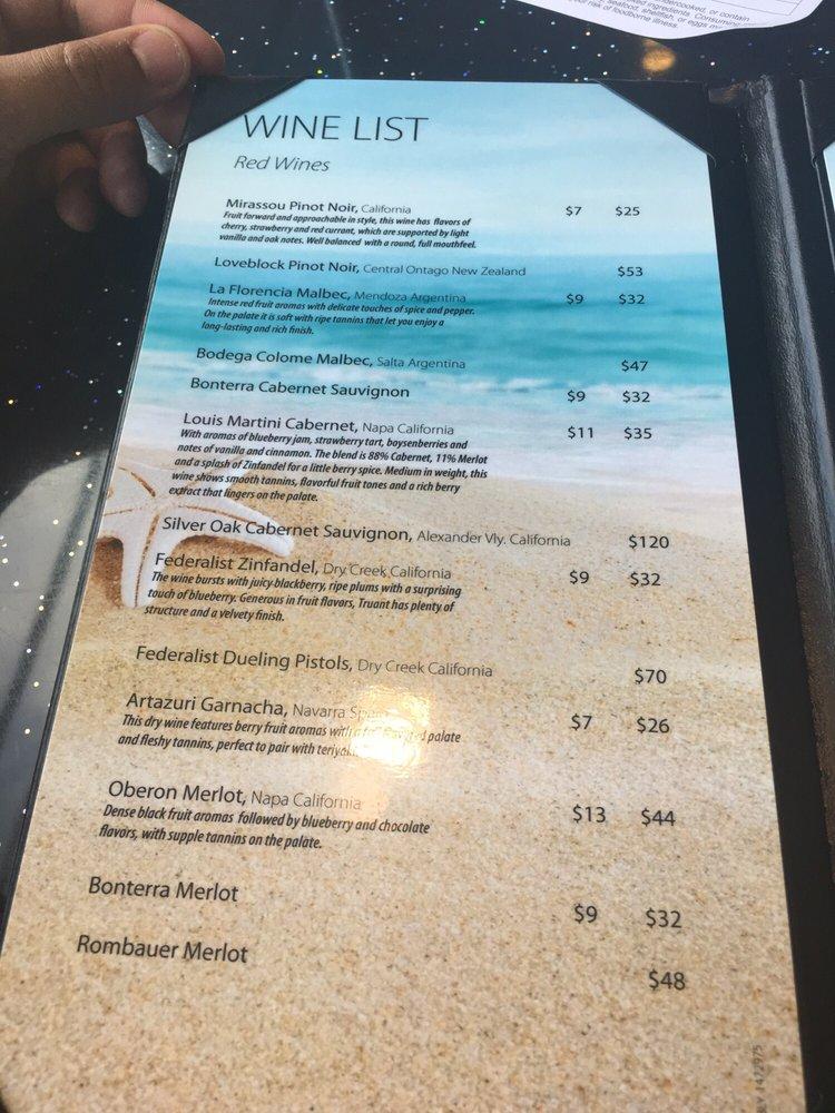 Menu at Sushi Harbor restaurant, Denver