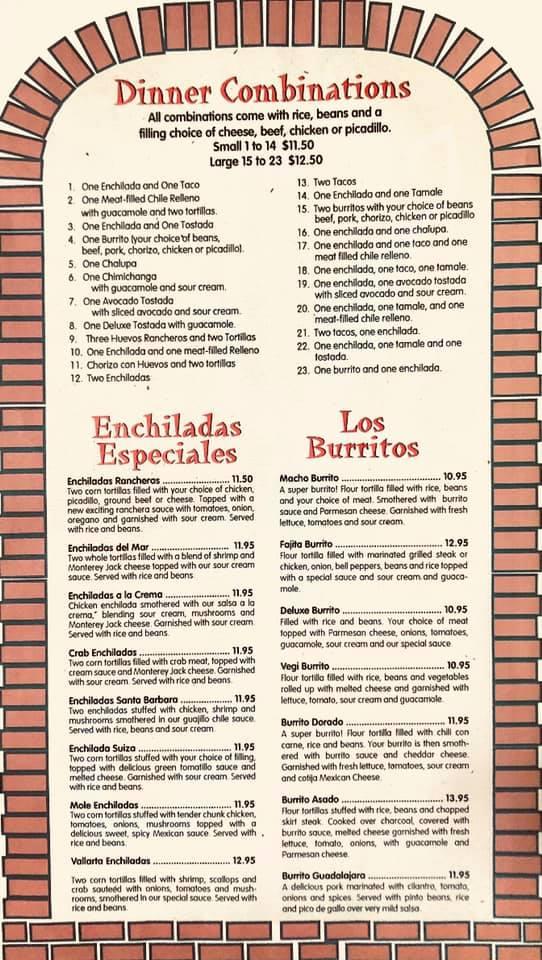 Menu at Casa Toreros Family Mexican Restaurant, Harrisburg