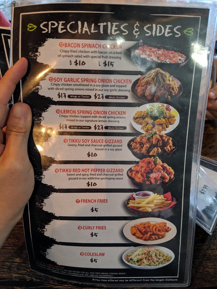 Menu at Choong Man Chicken restaurant, Duluth