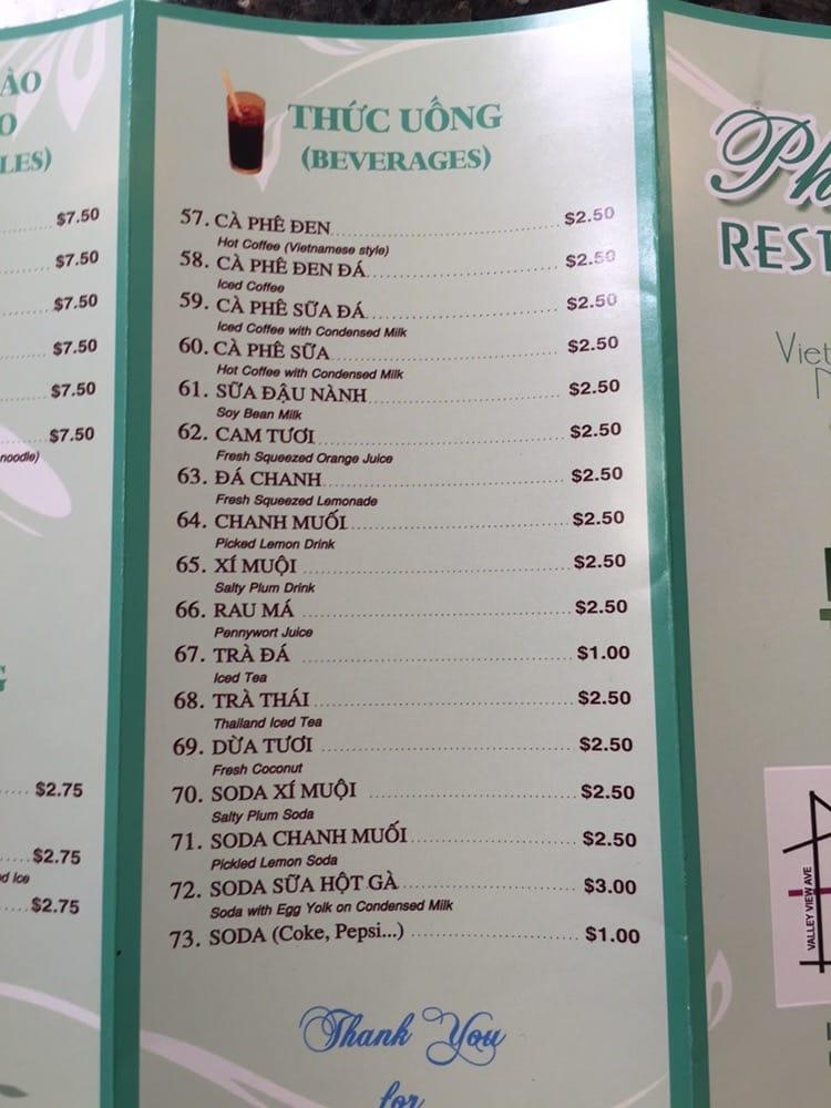Menu at Pho 45 - La Mirada restaurant, La Mirada, La Mirada Blvd