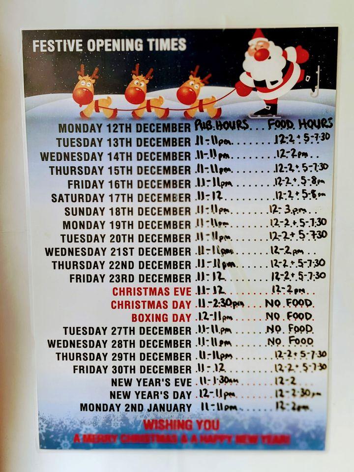 Menu at The Three Tuns pub & bar, March