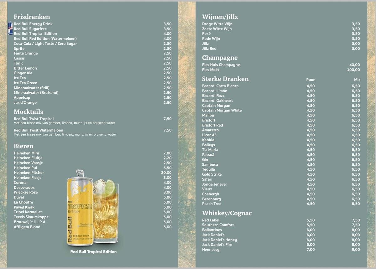 Menu at Next Door Castricum, Castricum