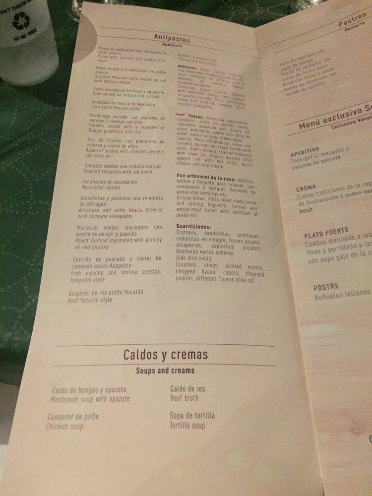 Menu at Pina Colada restaurant, Cancún, Boulevard Kukulcan KM 16.5 L-48 ...