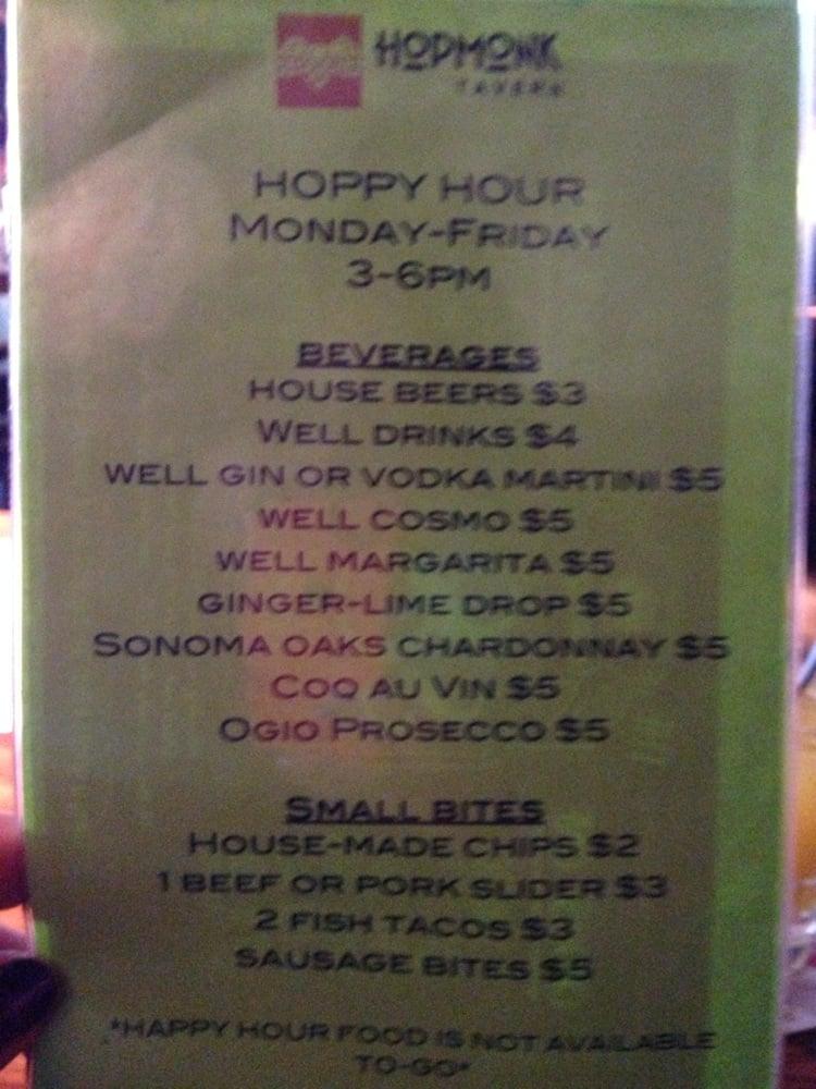Menu at HopMonk Tavern Novato pub & bar, Novato