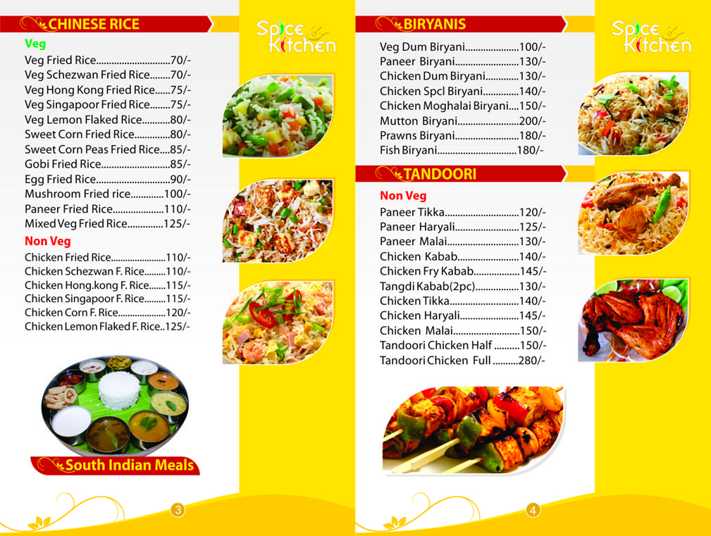 Menu at Spice Kitchen, India, MW3X+V5P