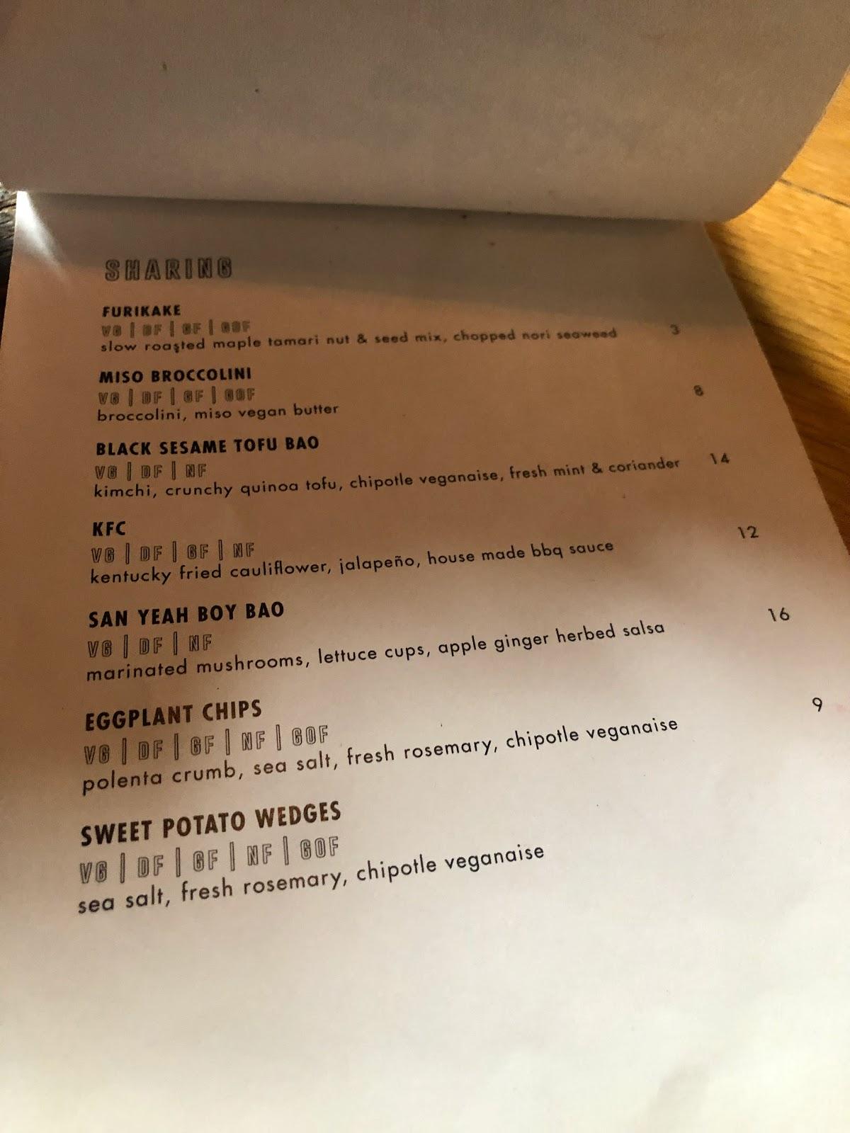 Menu at Yeah Boy. restaurant, Geelong West