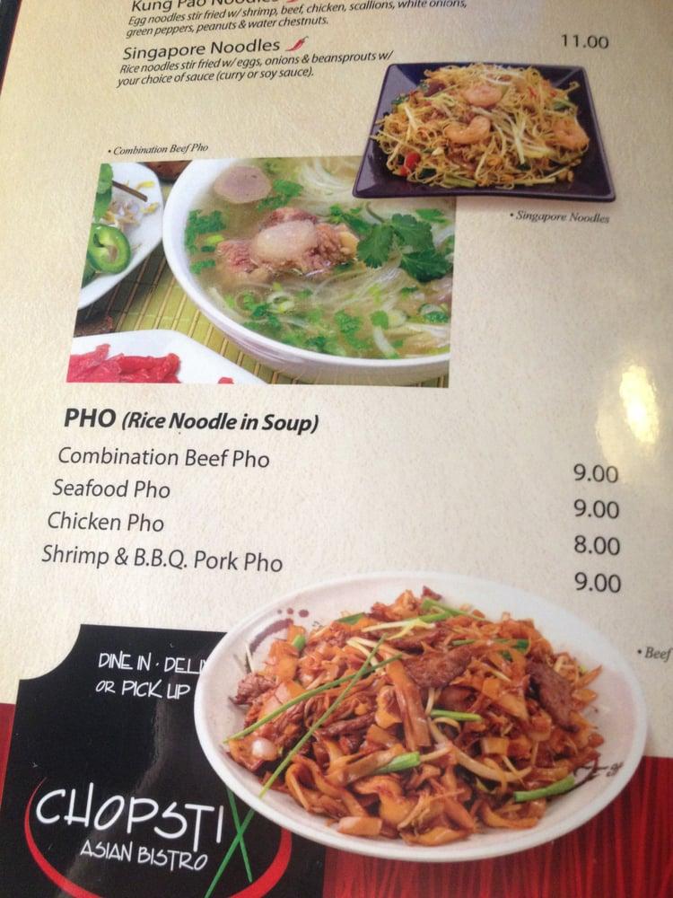 Menu at Chop Stix Asian Bistro restaurant, Rock Springs