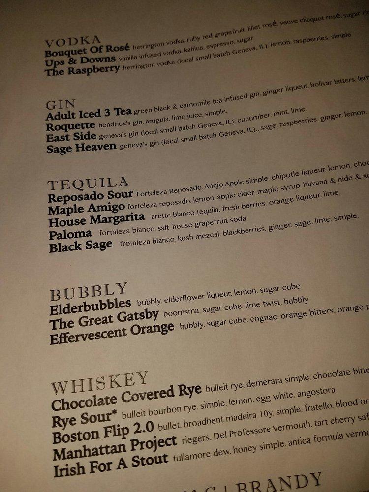 Menu at GreenFire pub & bar, Rockford