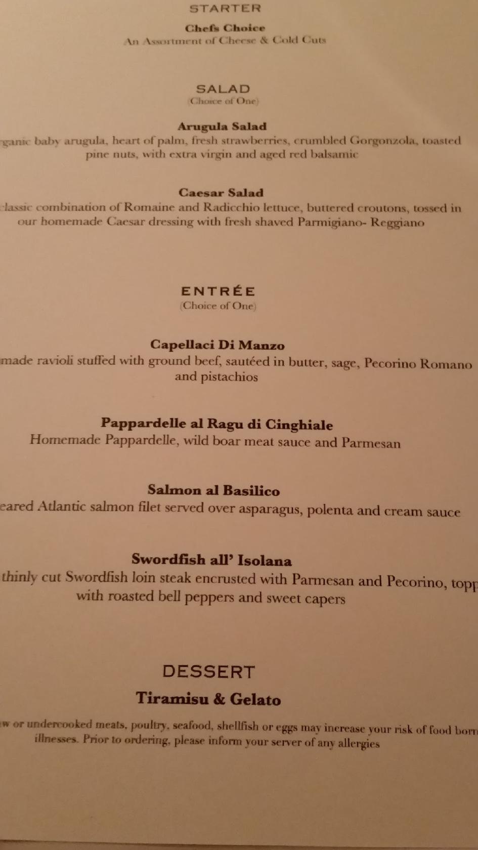 Menu at I Pazzi Italian Steakhouse, Danvers, 51 High St