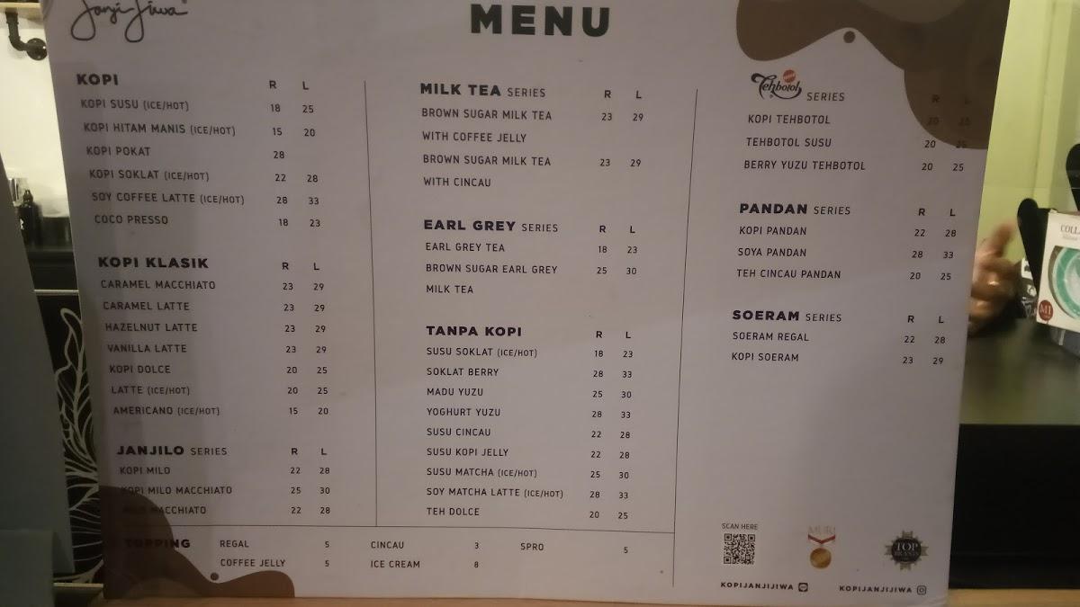 Menu at Janji Jiwa Blora cafe, Blora