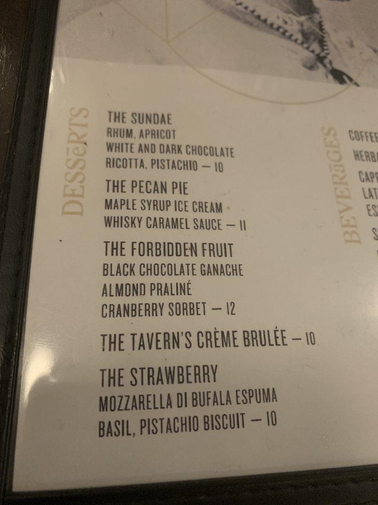 Menu au Louise Taverne & Bar à Vin, Québec