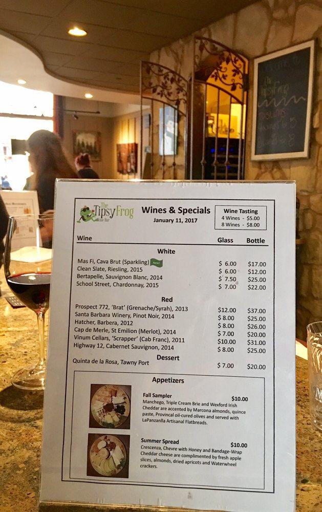 Menu at The Tipsy Frog pub & bar, Copperopolis