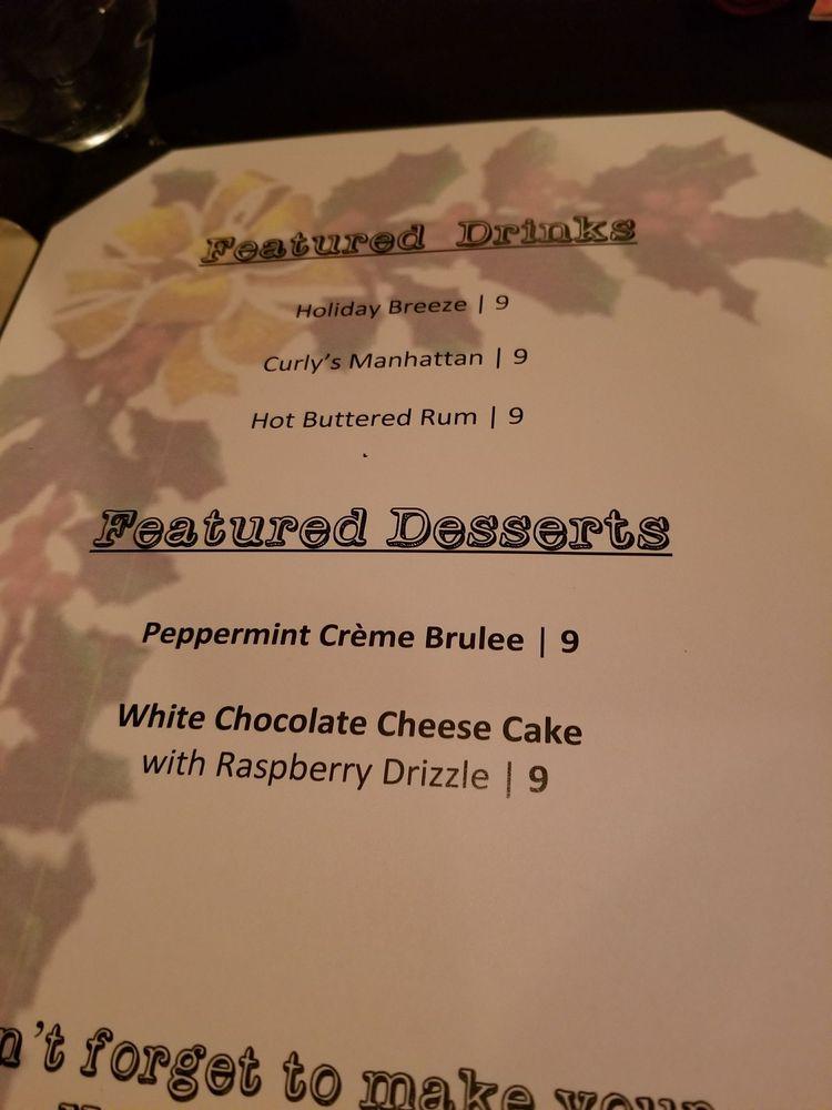 Menu at Curly's Grille restaurant, Lackawanna