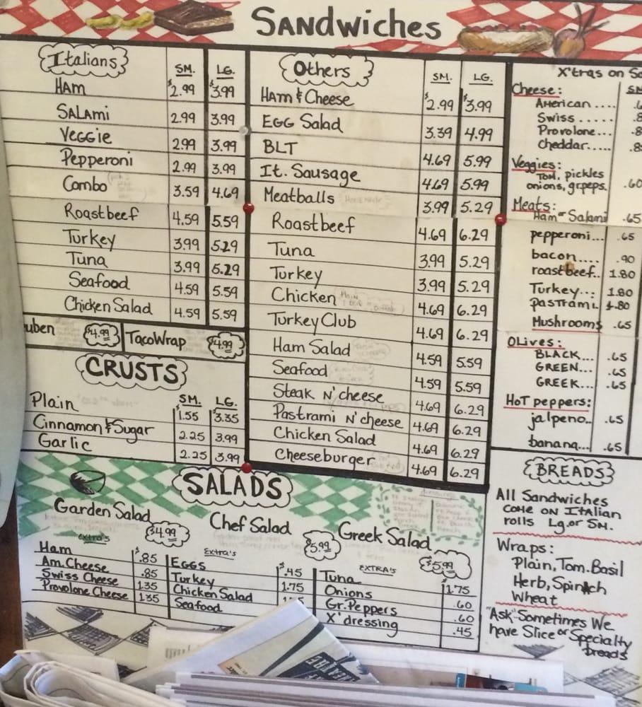 Menu at Tess Mkt pizzeria, Brunswick