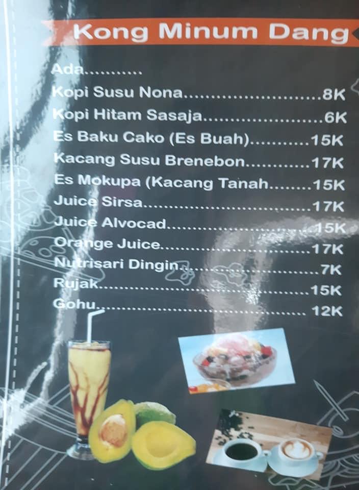 Menu at Cafe UNIQUE, Manado