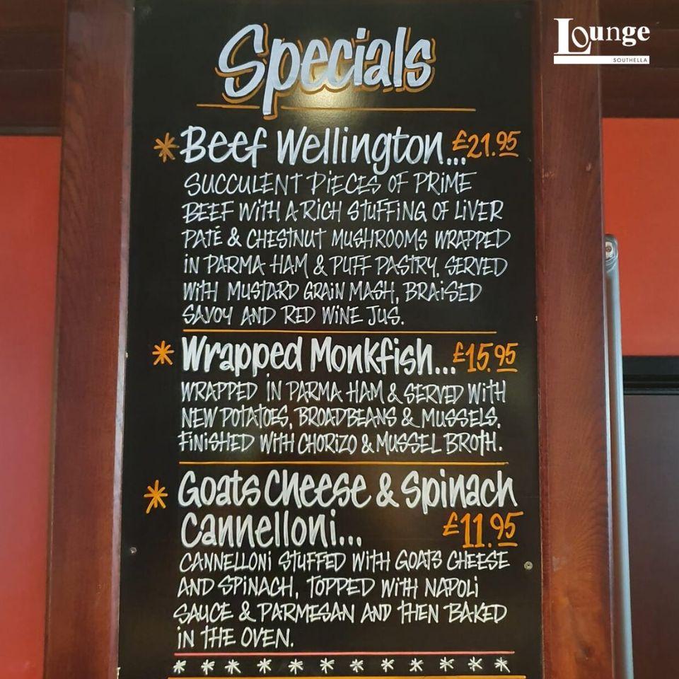 Menu at Lounge Southella pub & bar, Hull