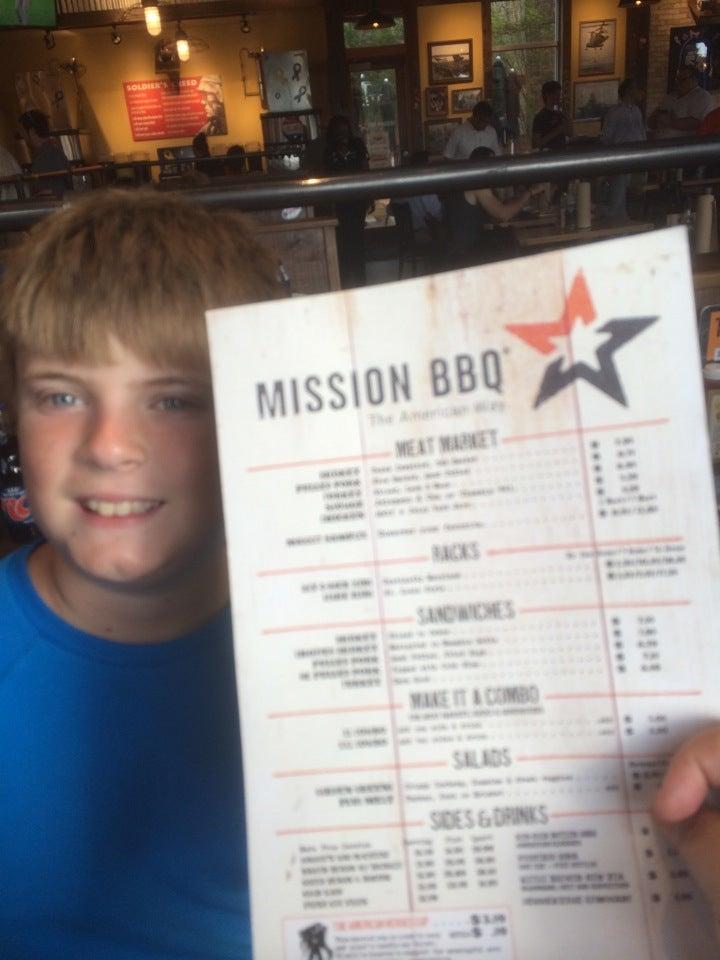 Menu at MISSION BBQ, Columbia