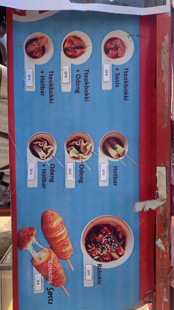 Menu at Eomma Korean Street Food restaurant, Klapagading Kulon