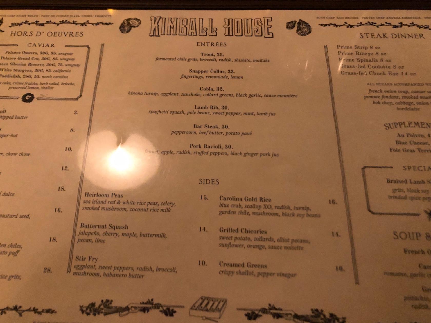 Menu at Kimball House pub & bar, Decatur