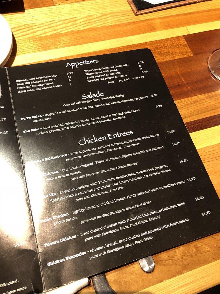 Menu at Selah Restaurant, Struthers