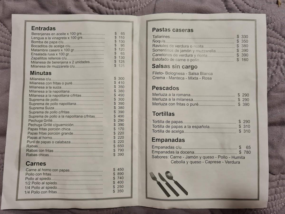 Menu at La Esquina De Azu restaurant, Valeria del Mar