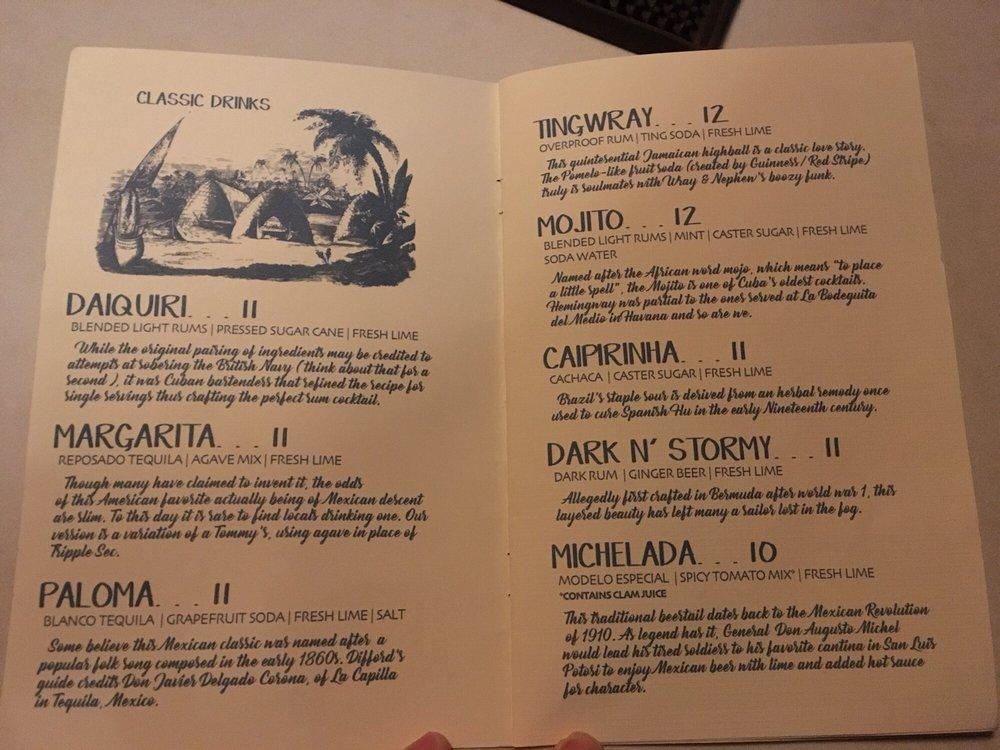 Menu at Pearl Diver pub & bar, Nashville