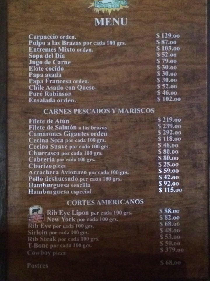 Carta del restaurante Robinson´s Crash, Celaya, Blvrd Adolfo López ...