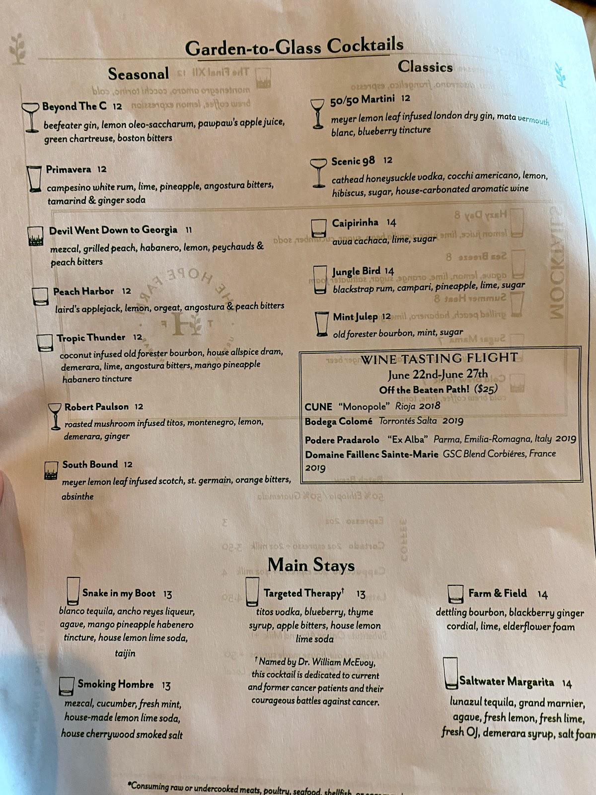Menu at The Hope Farm pub & bar, Fairhope