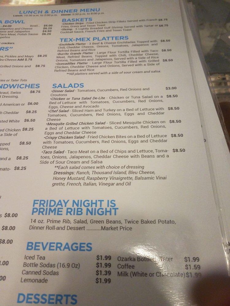 Menu at Bayside Cafe, Laguna Vista, 707 Santa Isabel Blvd #2647