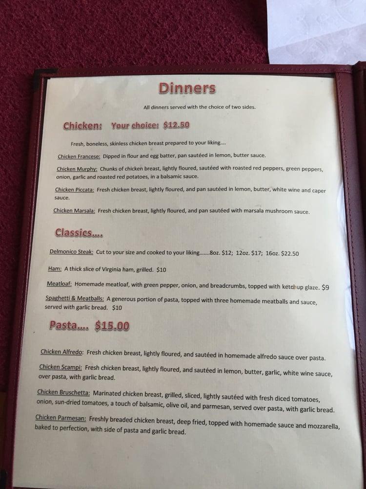 Menu at Kunkletown Pub, Kunkletown